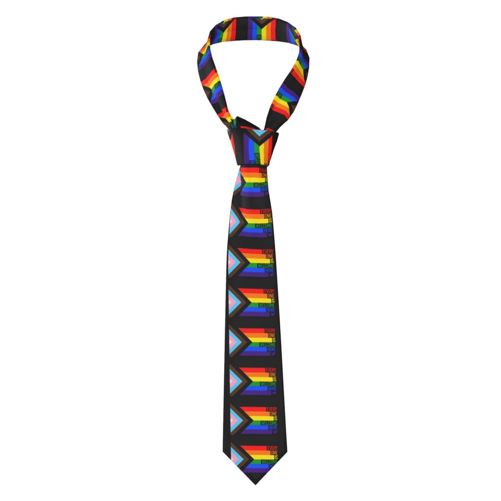 Trans Pride Men's Pride Necktie - LGBTQ Necktie - Pride Tie - Rainbow ...