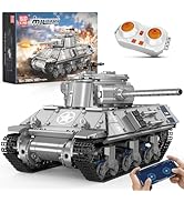 Amazon.com: Mould King WW2 RC Shootable Tank, 20028 Army Military ...
