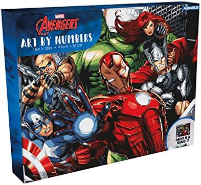 Amazon.com: AQUARIUS Marvel Avengers Assemble Art by Numbers - 16 x 20 ...