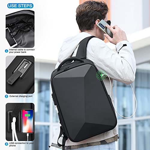 Buy JUMO CYLY Hard Shell Anti-theft Backpack Waterproof Rucksack Fits ...