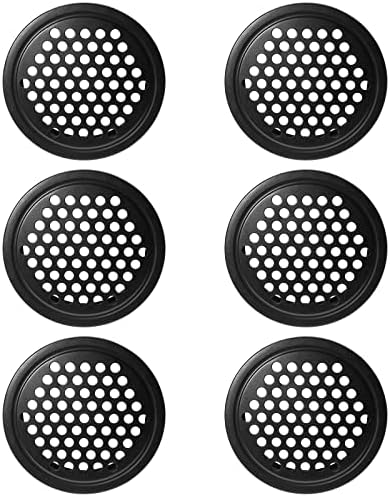 Antrader Black Louver Vents Stainless Steel Round Mesh Hole Air Vents ...