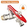 HASTHIP® Lockable Water Tap With 1/2" Thread - Outdoor Garden Faucet ...