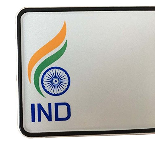 Jaypee Car Number with Aluminium Plate 500*120 mm(tri Color) : Amazon ...