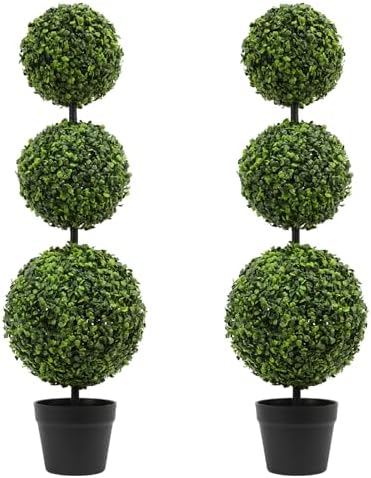 Amazon.com - BLONYUVC 38''Artificial Boxwood Ball Topiary Trees 3.15FT ...