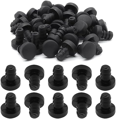 Amazon.com: Litoexpe Black Glass Top Table Bumpers with Stem, Plastic ...