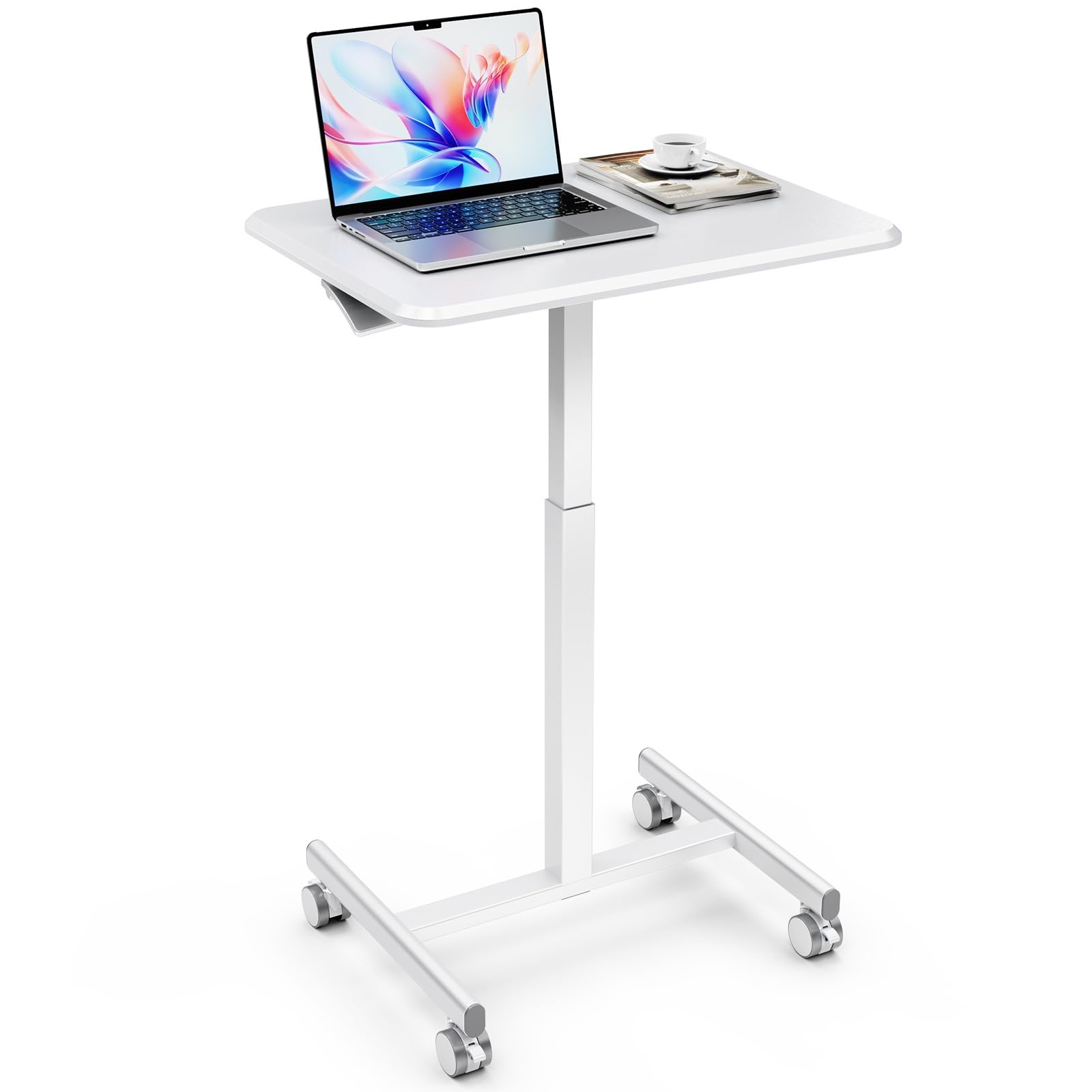 Amazon.com: iPower Standing Desk Small Rolling Desk with Lockable ...