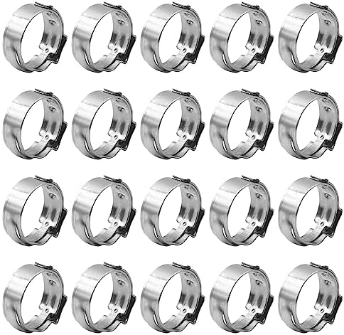 Dohia 1/2 Inch Clamp Ring Pex Cinch Clamp Rings Stainless Steel Cinch ...