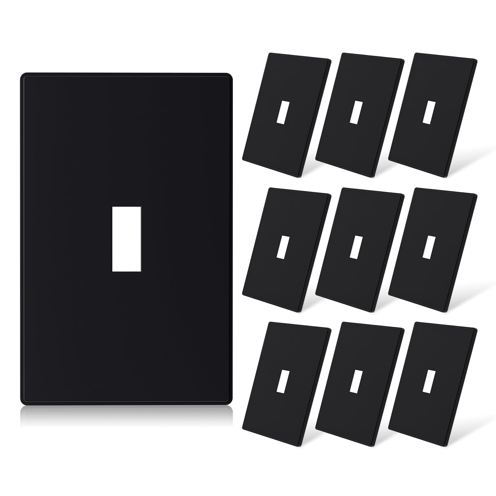 Snapklik.com : ELEGRP 1-Gang Screwless Toggle Wall Plates, Mid-Size ...
