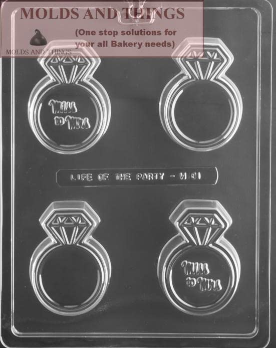 Wedding ring Chocolate candy mold, Engagement/Wedding Ring Candy Mold ...