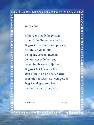 Raamgedicht Plint Bart Moeyaert 'Weer eens' incl. set zuignapjes 6018 ...