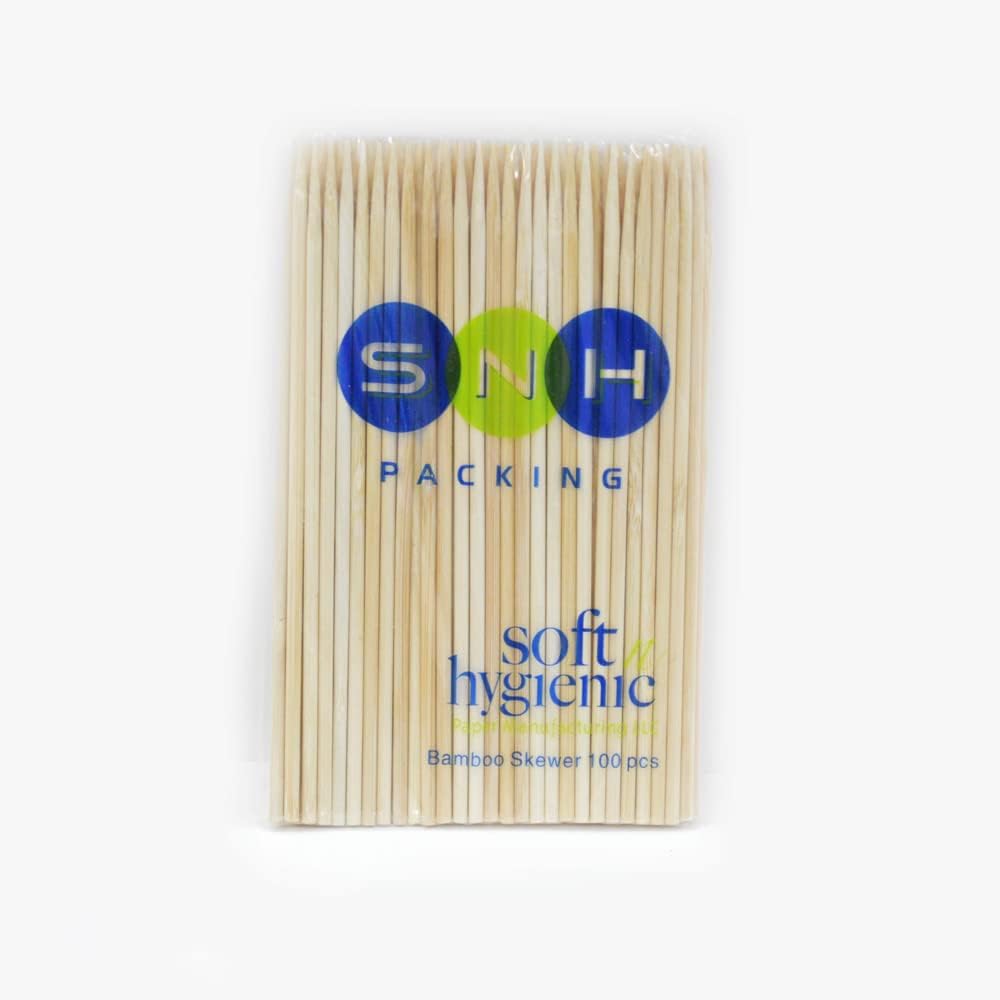 SNH Packing Bamboo Skewers Sticks 100-Pieces, 14 cm Length, Beige: Buy ...