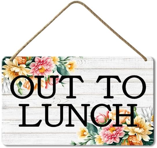 Amazon.com: SRongmao Office Sign Out To Lunch Wood Sign Office Door ...