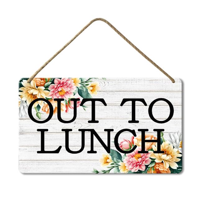 Amazon.com: SRongmao Office Sign Out To Lunch Wood Sign Office Door ...