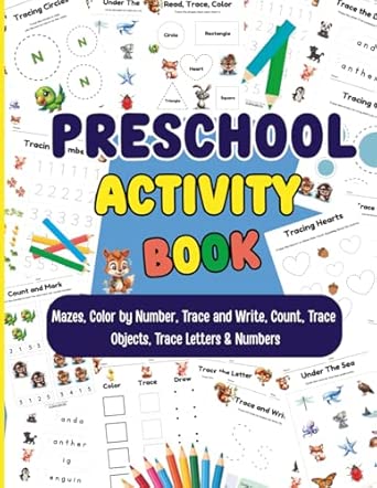 Amazon.com: Preschool Activity Book ABC Tracing for Kids Ages 3-5: 100 ...