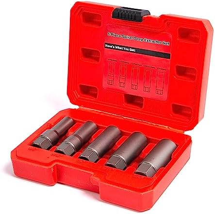 UYECOVE 11-Pcs Spiral Deep Bolt Extractor Set, Stripped Bolt Remover ...