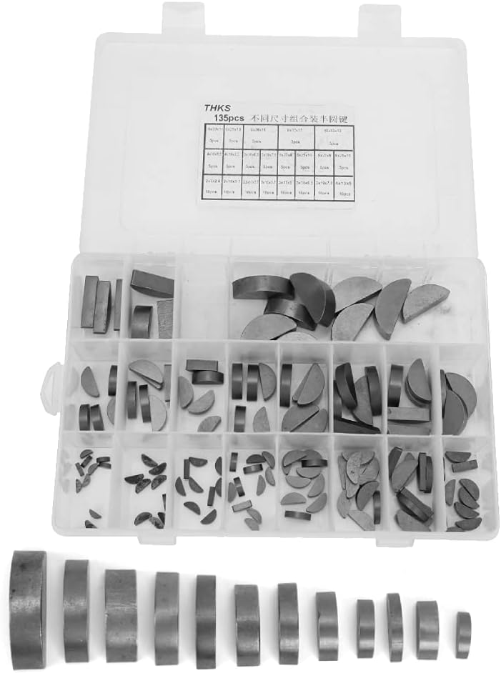 Amazon.com: boeray 164pcs Woodruff Key Assortment Metric Set 17 Sizes ...