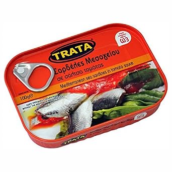 Amazon.com: Greek Trata Canned Sardeles From the Aegean Sea Sardines in ...