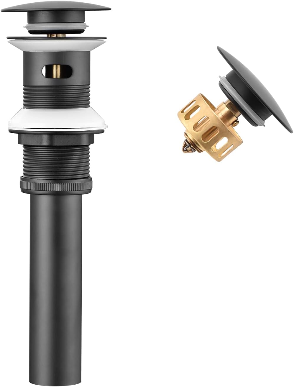 Kablle Pop Up Sink Drain with Overflow, Bathroom Sink Drain Stopper ...