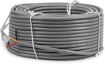4 Core Shielded Round Cable Wire GREY 7/.0060 (7/38) 1 Meter (Pack of 1 ...