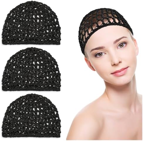 Amazon.com : DIVINA VITAE Mesh Crochet Hair Net Snoods for Women Knit ...