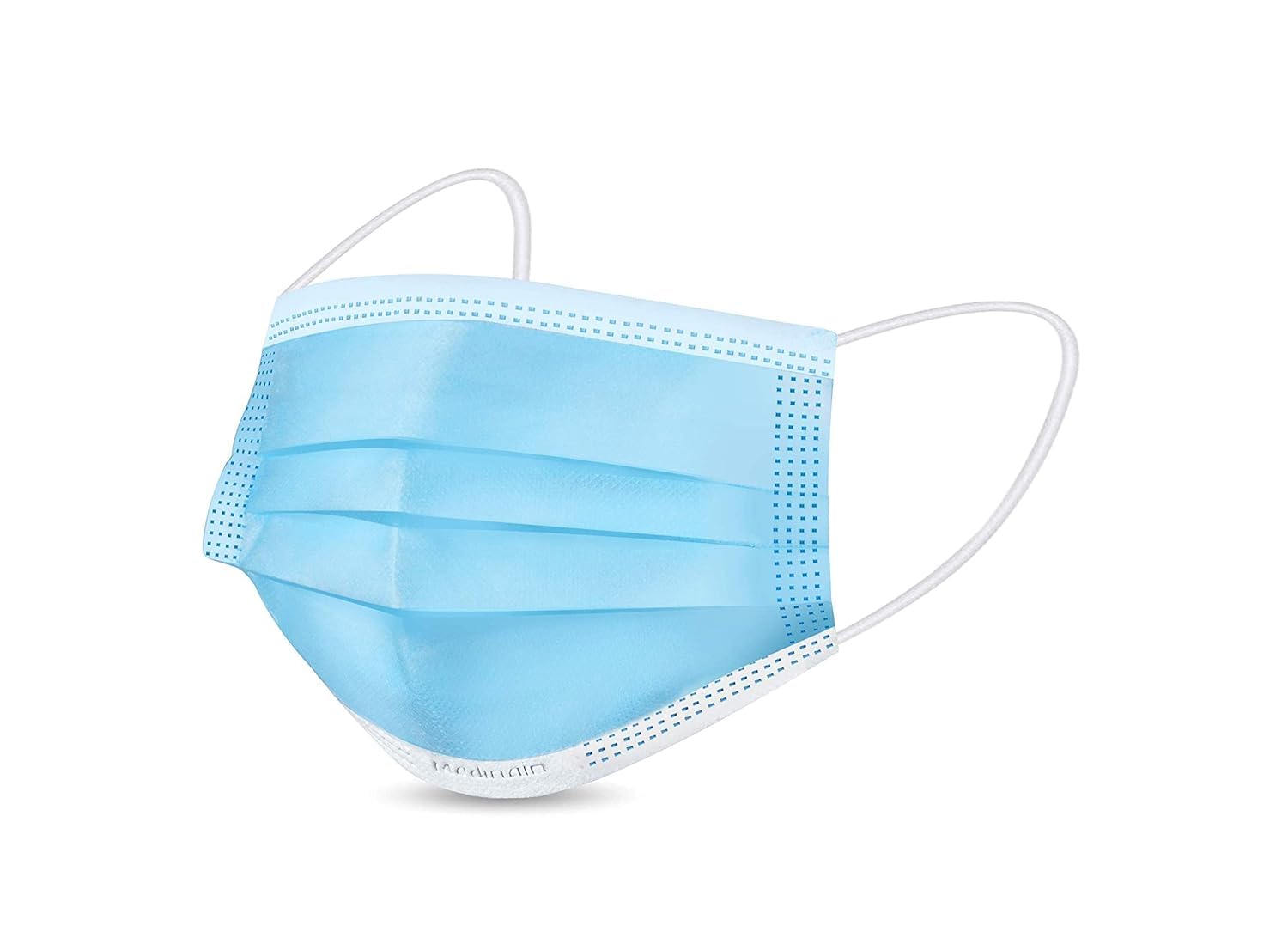 NET Non Woven 3 Layer Fabric Disposable Face Mask with Nose Clip (Blue ...