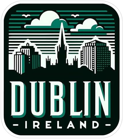 Amazon.com: Dublin Ireland Sticker - 3" Laptop Sticker - Waterproof ...
