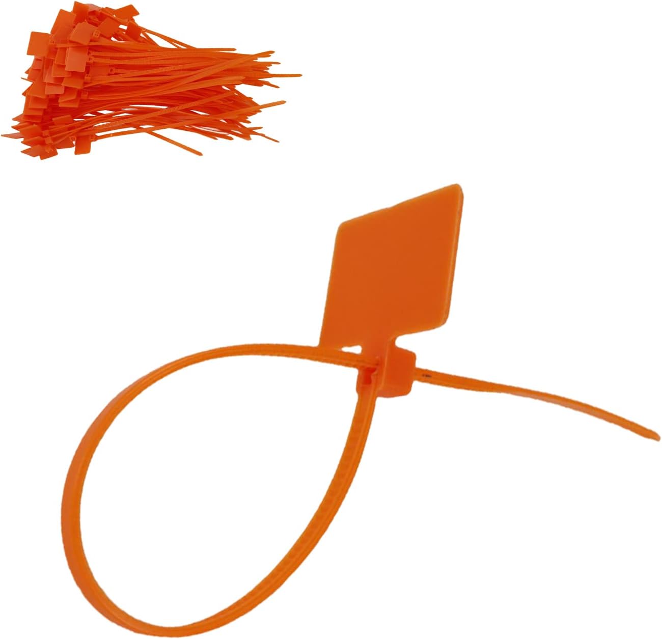 Amazon.com: Crapyt 100 PCS Nylon Cable Zip Ties with Lable Tag Bright ...