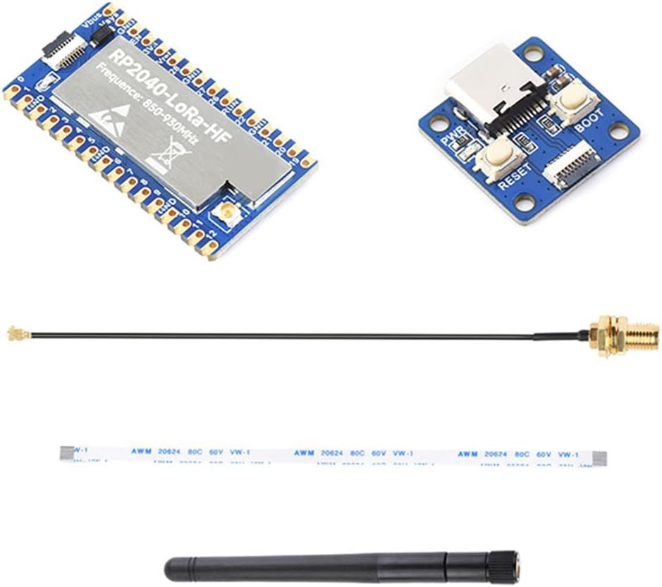 Firstrays RP2040-LoRa HF Development Board Kit+Adapter Board SX1262 850 ...
