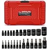 CASOMAN 25 Piece Torx Bit Socket and Female External Socket Set, 13 Star Socket Bits (T8- T60 ...