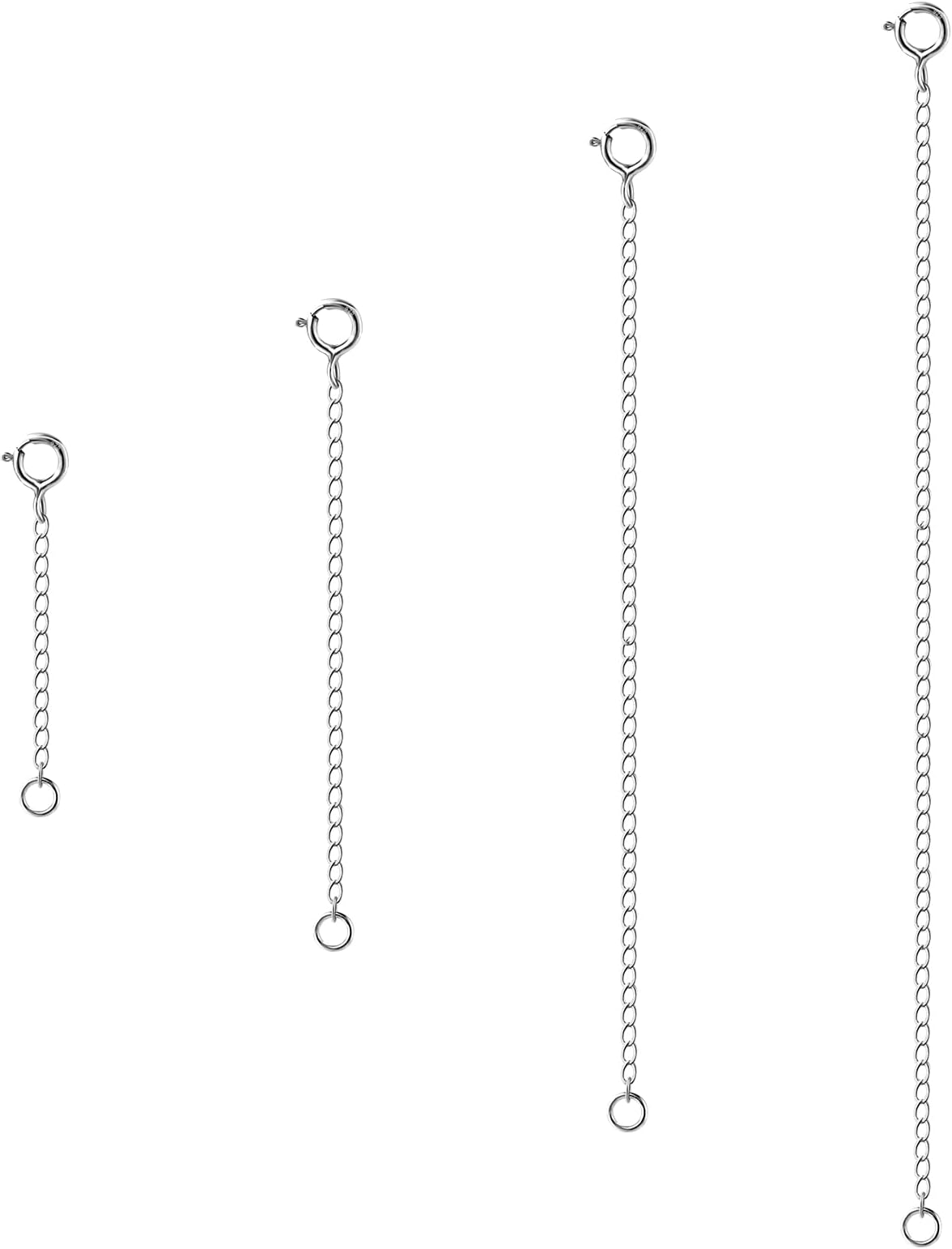 Amazon.com: 10pcs Necklace Extender Chains, 5 Sizes Necklace Extenders ...