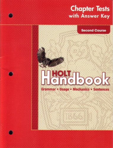 Amazon.com: Holt Handbook: Chapter Tests, Second Course: 9780030664045 ...