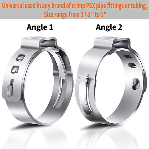 Snapklik.com : 50 PCS 1/2 Inch PEX Cinch Clamps Rings, 304 Stainless ...