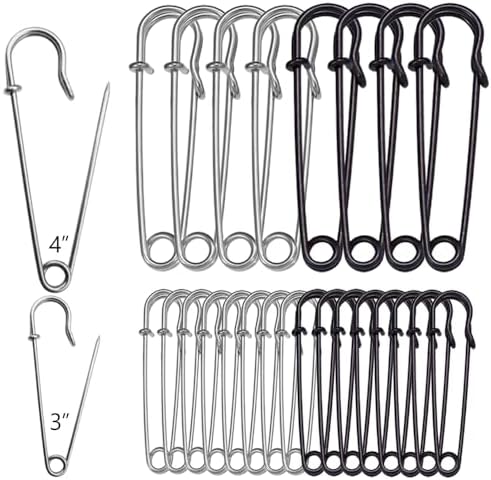 Amazon.com: Rukinovi 24pcs Safety pins，Safety pins for Clothes,Rust ...