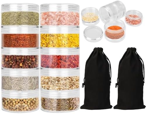 Amazon.com: Travel Spice Kit, Portable Spice Bag with 10 Spice Jars ...