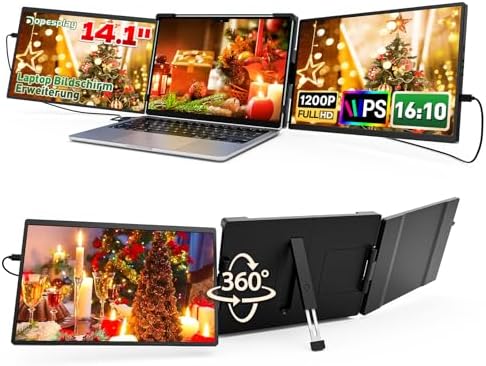 Amazon.com: Teamgee 14'' Laptop Screen Extender, 360° Rotation Portable ...