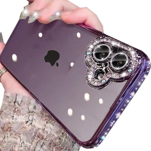 Amazon.com: Changjia Clear Glitter Case for iPhone 15 Plus, Luxury ...