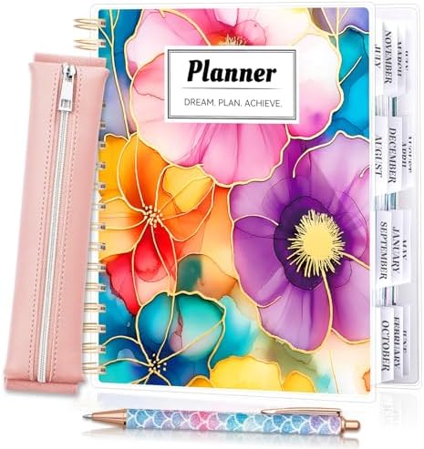 Amazon.com : Undated Planner 7.9" x 9.8", Large 18 Months Academic ...