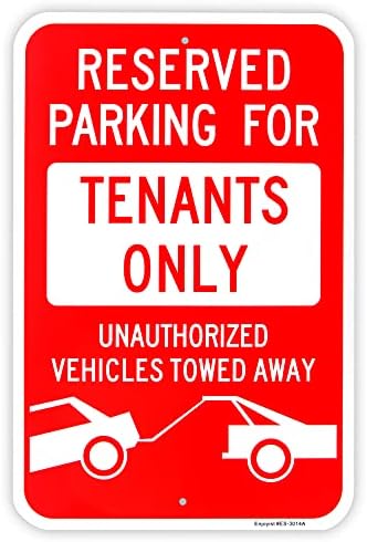 Amazon.com : Street Sign Warning Plaque Reserved Parking Apartment ...
