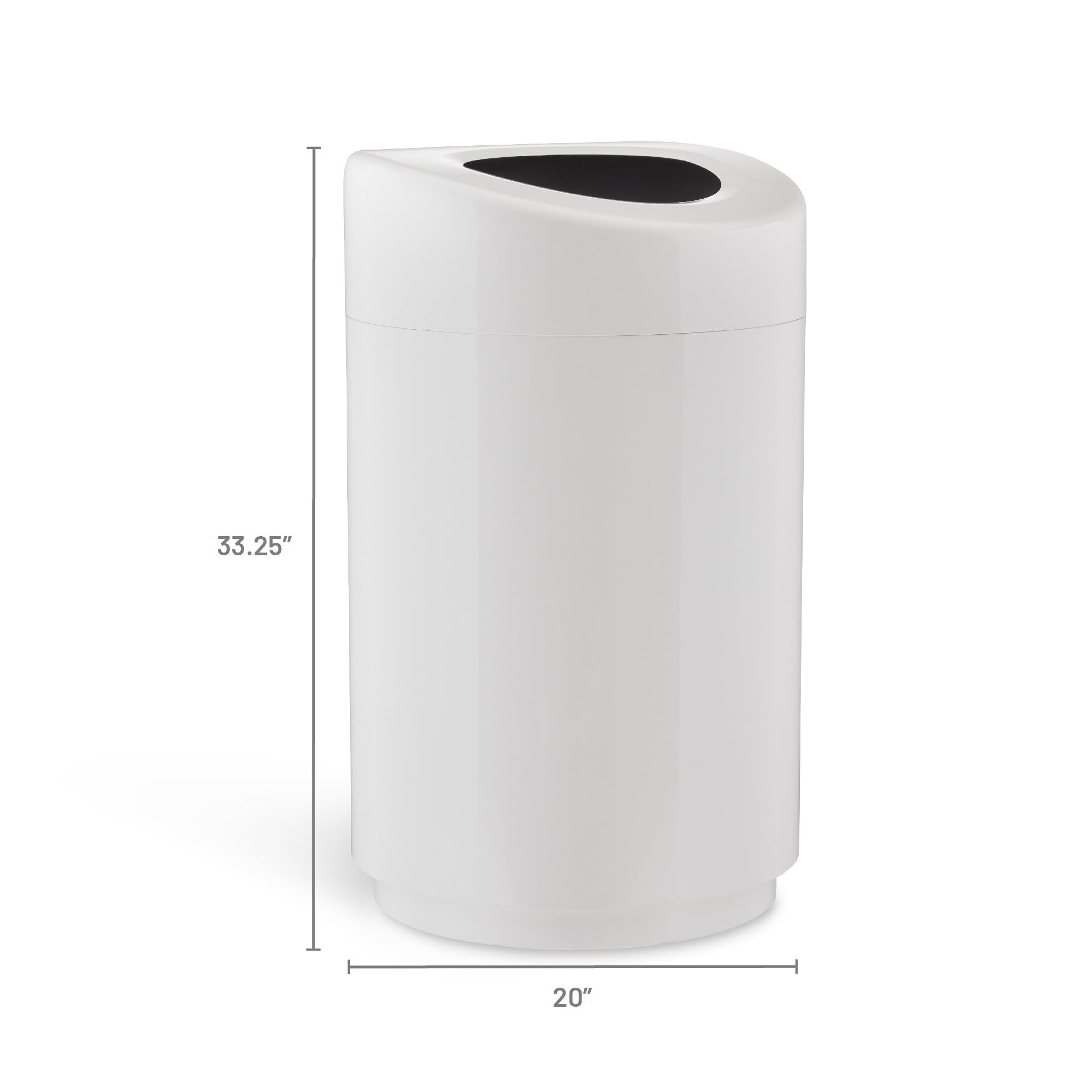 Snapklik.com : Open Top Trash Can, 30 Gallon Stainless Steel Modern ...