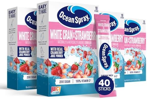 Amazon.com : Ocean Spray® White Cran-Strawberry™ Zero Sugar Powder ...