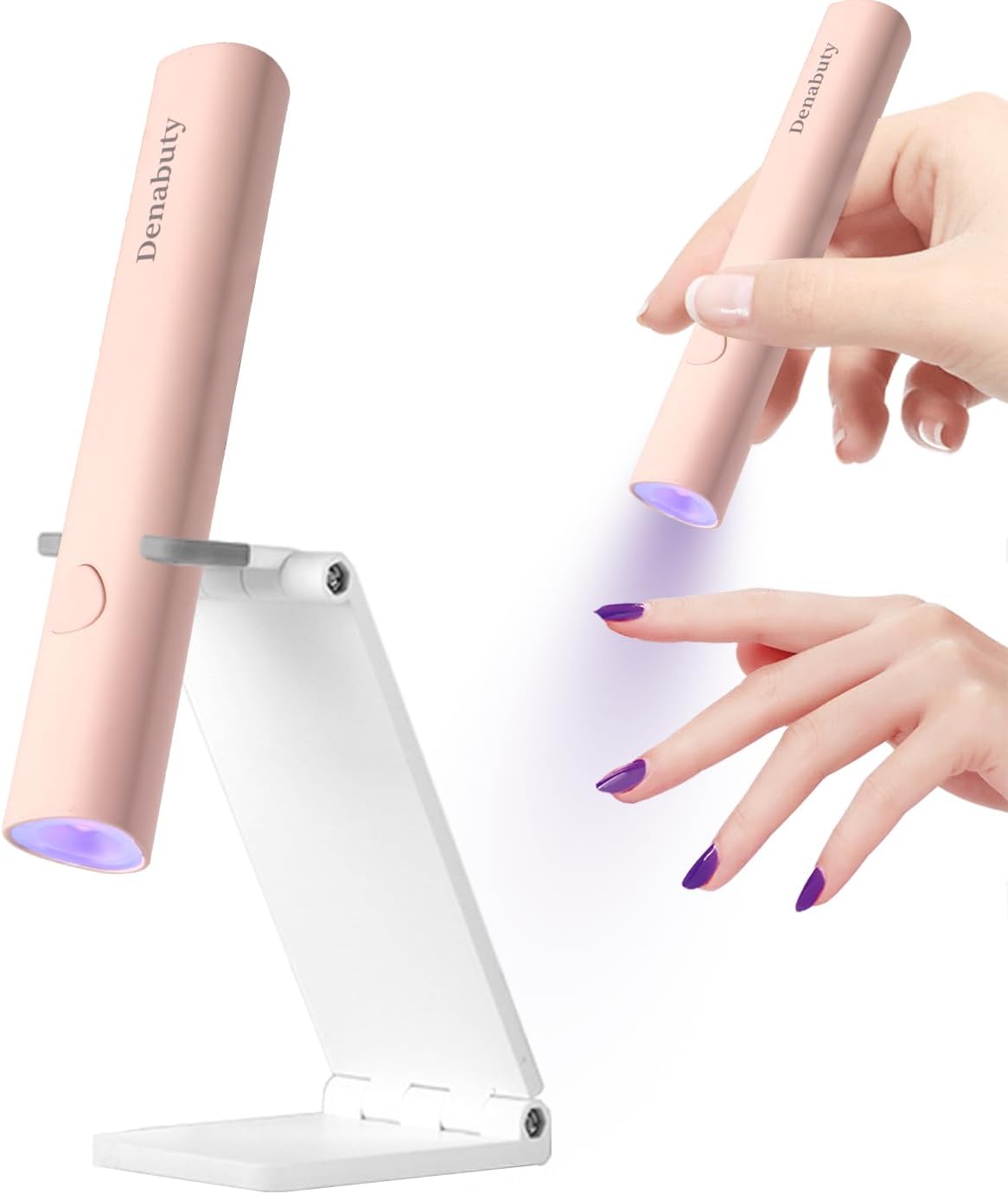 UV Light for Gel Nails, Denabuty Mini U V LED Nail Lamp Handheld with ...