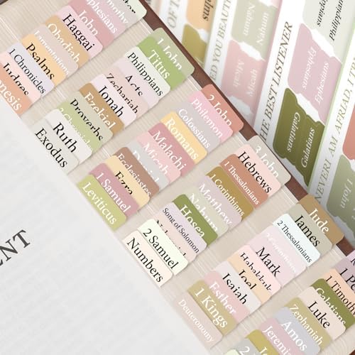 Amazon.com : FINPAC Bible Index Tabs, Bible Old and New Testament Tabs ...