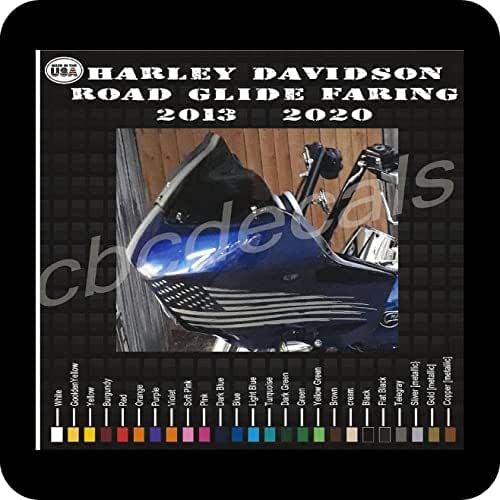 Amazon.com: Cbcdecals- American Flag Doad Glide Fairing Decals custom ...