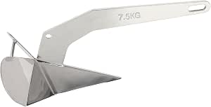 SCITOO Boat Anchor 316 Stainless Steel 7KG/15LB Triangle Anchor Anchors ...