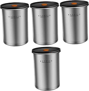 Amazon.com: BESTonZON Coffee Can Stainless Steel Container Powder ...