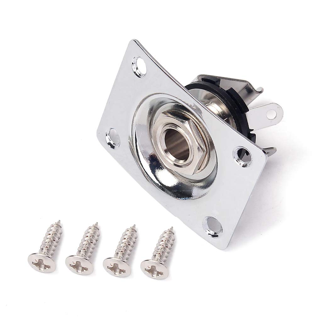 Amazon.com: WLDJXLGL Metal 1/4" Guitar Output Jack Plate Input Jack ...