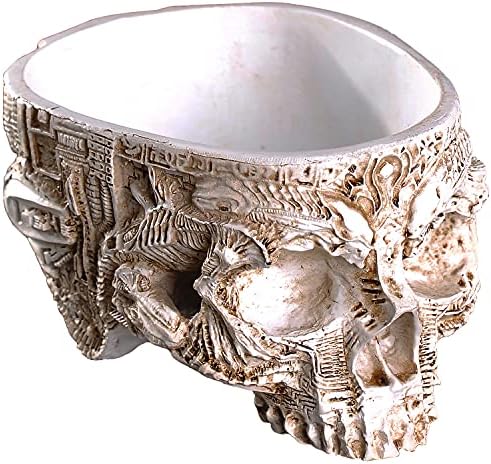 Amazon.com : READAEER Skull Bowl Resin Skull Shaped Planter Flower Pot ...