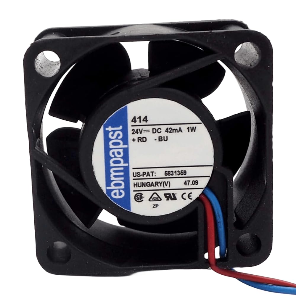 Amazon.com: 414 ebmpapst 24V 40mm Fan - 1W 1.6W 404020mm 2-Wire Cooling Fan : Electronics