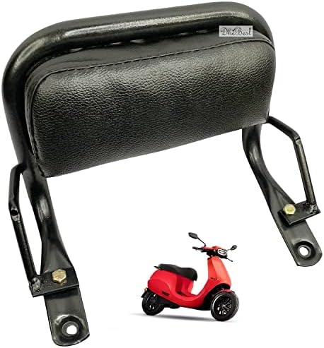 Dhe Best Scooty Style Back Rest Black Cushion Support Pillion Backrest ...