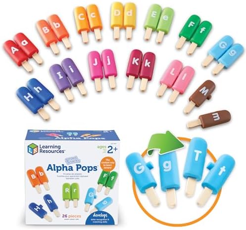 Learning Resources Smart Snacks Alpha Pops - 26 Double Sided Pieces ...